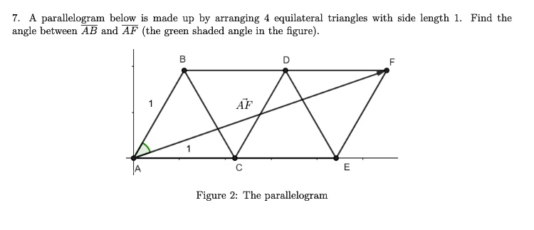 parallelogram below is made up by arranging equilateral triangles with ...