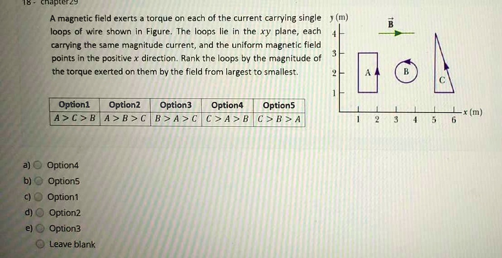 SOLVED: Text: 18-chapter29 A magnetic field exerts a torque on each of the current-carrying ...