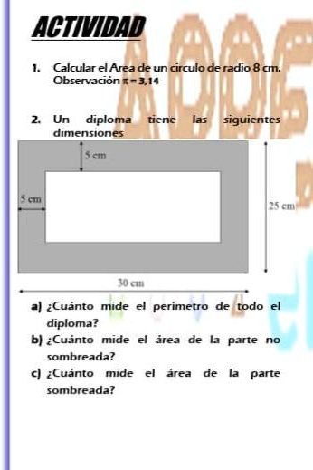 SOLVED: Ayúdame 5 estrellas de regalo ACIVDAD Calcular el Area de un ... SOLVED: Ayúdame 5 estrellas de regalo ACIVDAD Calcular el Area de un ...