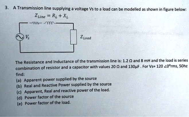 VIDEO solution: A transmission line supplying a voltage Vs to a load ...