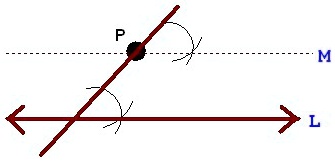 SOLVED: 'The diagram shows the construction of a parallel line M. Determine the reason why M is ...