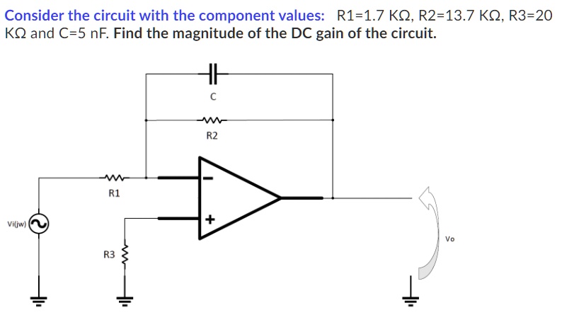 SOLVED: Consider the circuit with the component values: R1-1.7 kÎ©, R2 ...