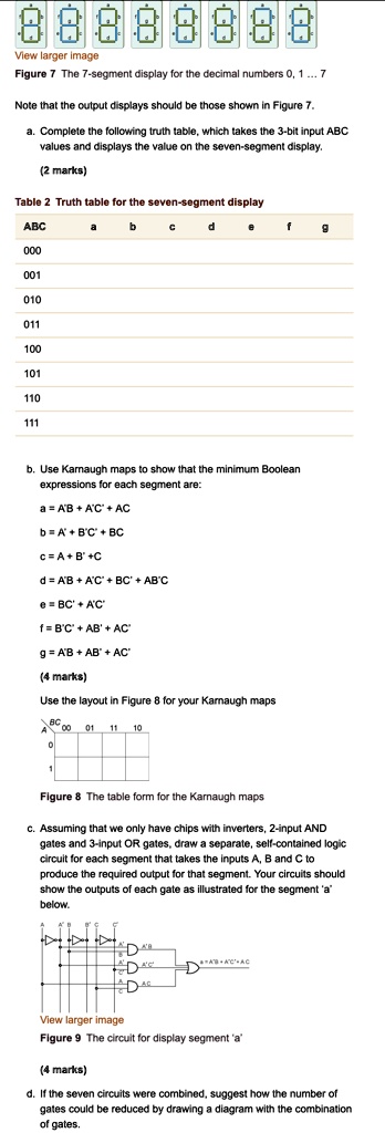 SOLVED: Text: View larger image Figure 7: The 7-segment display for the ...