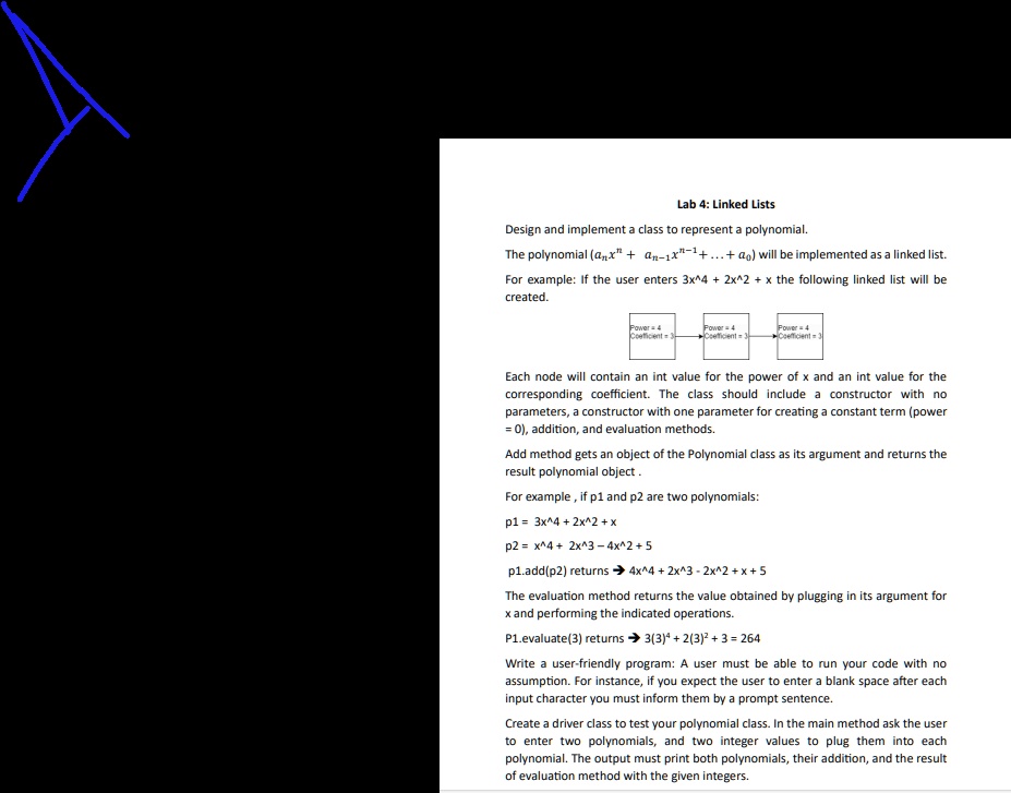 design and implement a class to represent a polynomial the polynomial ... design and implement a class to represent a polynomial the polynomial ...