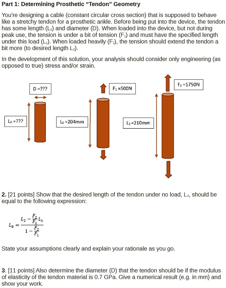 part 1 determining prosthetic tendon geometry youre designing a cable ...