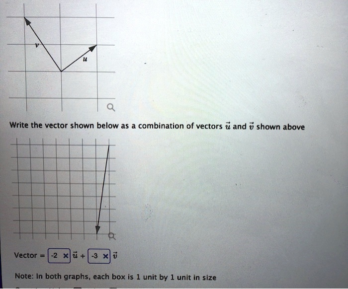 SOLVED: Write the vector shown below as a combination of vectors & and ...