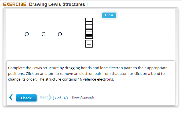 Solved Exercise Drawing Lewis Structures I Clear O C O Complete The