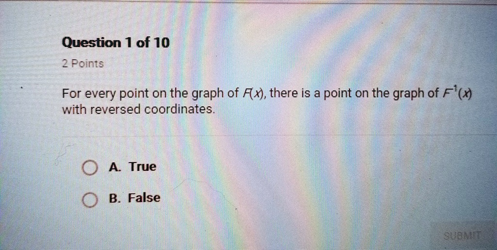 SOLVED: For every point on the graph of f(x), there is a point on the ...