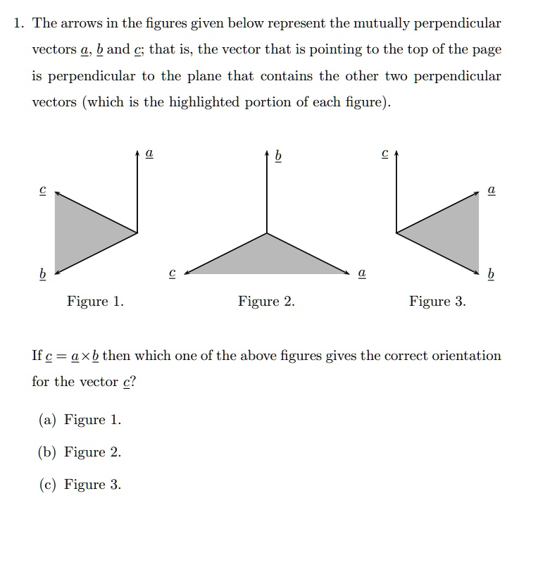 SOLVED: 1. The arrows in the figures given below represent the mutually ...