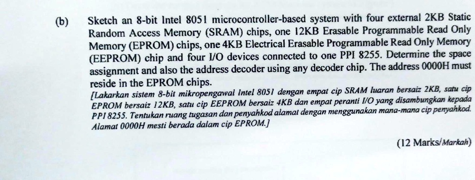 SOLVED: Embedded System Design Please answer the questions clearly. (b ...