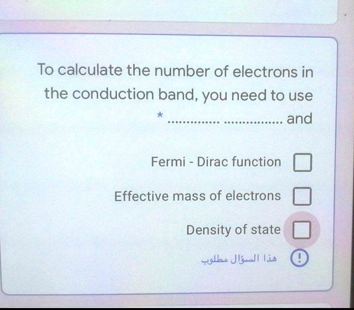 SOLVED: To calculate the number of electrons in the conduction band ...