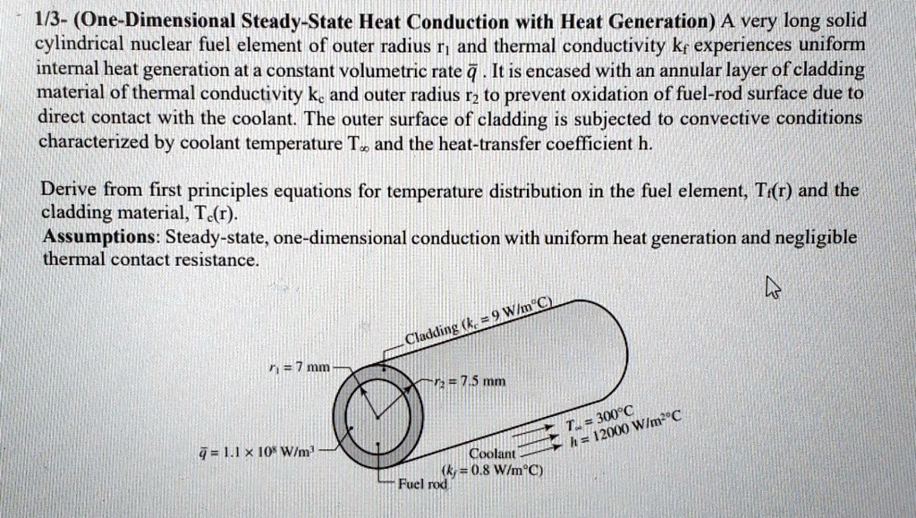1/3- (One-Dimensional Steady-State Heat Conduction with Heat Generation ...
