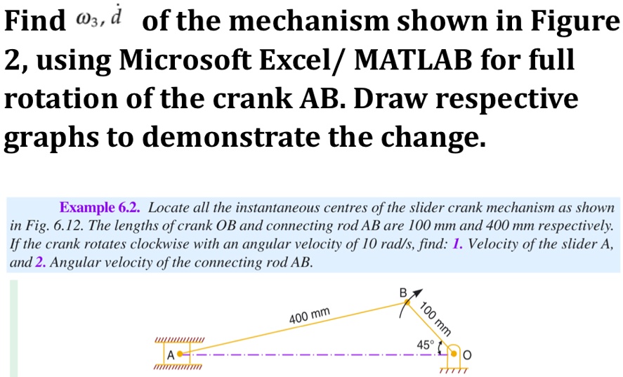 find omega 3d of the mechanism shown in figure 2 using matlab for full ...