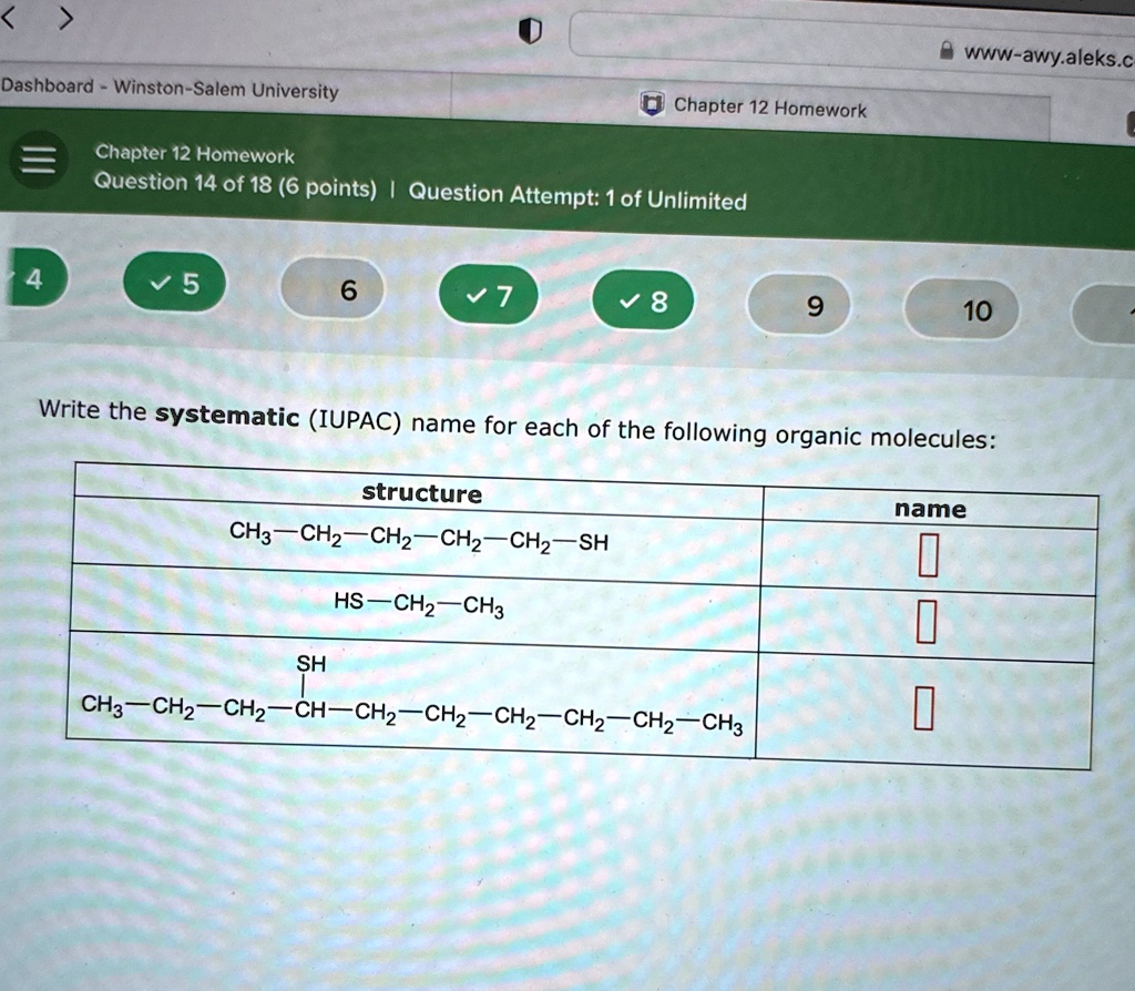 write the systematic iupac name for each of the following organic ...