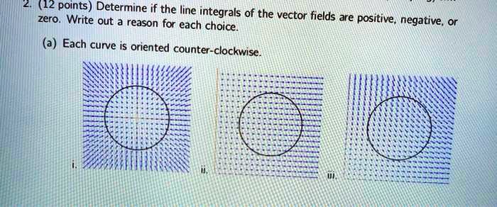 SOLVED: zeropoints) Determine if the line integrals of the vector ...