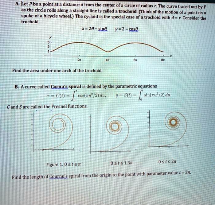 SOLVED: Let P be a point at a distance d from the center of a circle of radius r. The curve ...