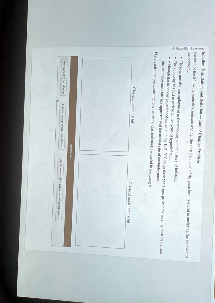 SOLVED: Inflation, Disinflation, and Deflation - End of Chapter Problem For each of the ...
