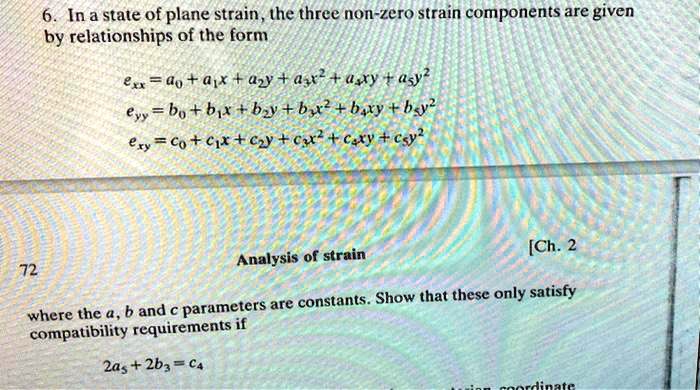 SOLVED: In a state of plane strain, the three non-zero strain ...