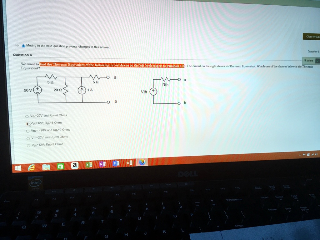 SOLVED: Find the Thevenin Equivalent of the following circuit shown on the left (with respect to ...