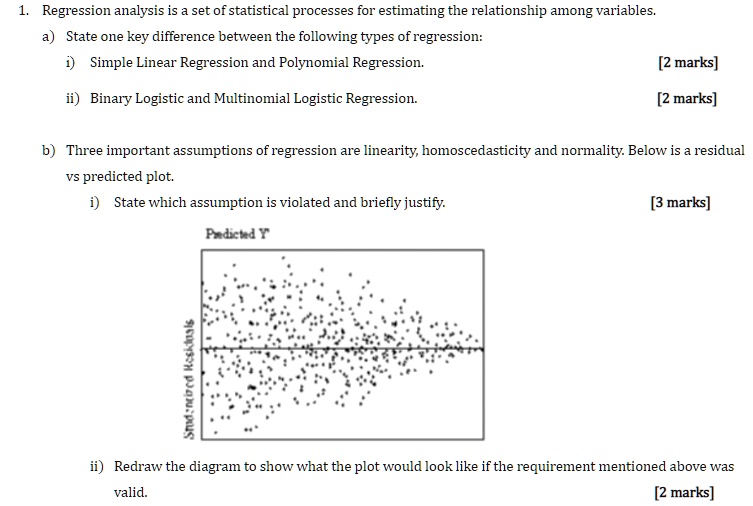 SOLVED: Regression analysis is a set of statistical processes for ...