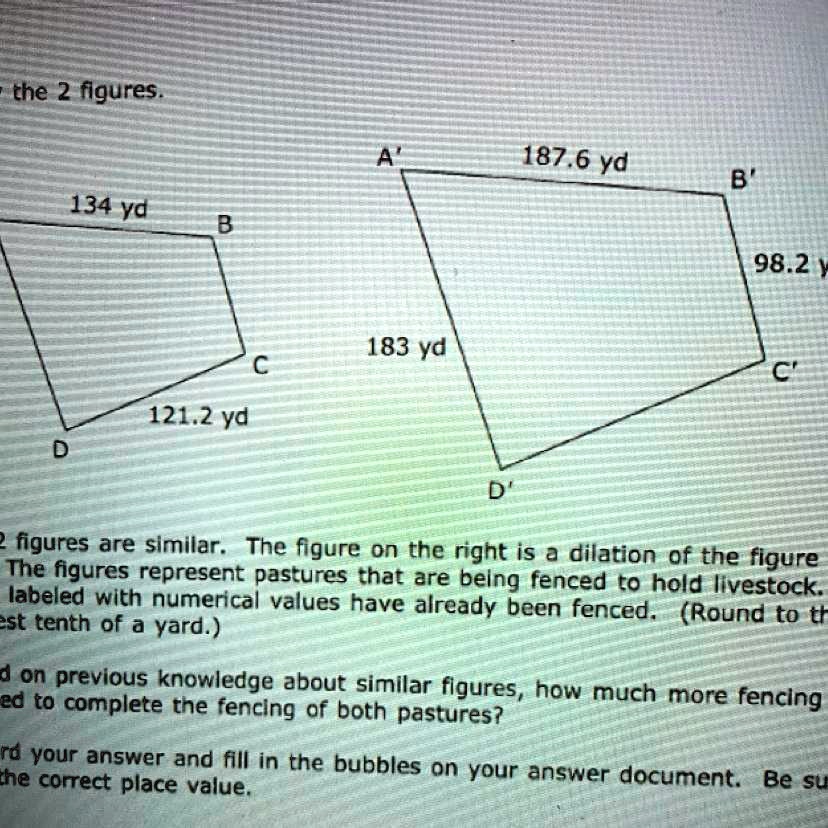 the 2 figures are similar the figure on the right is a dilation of the ...