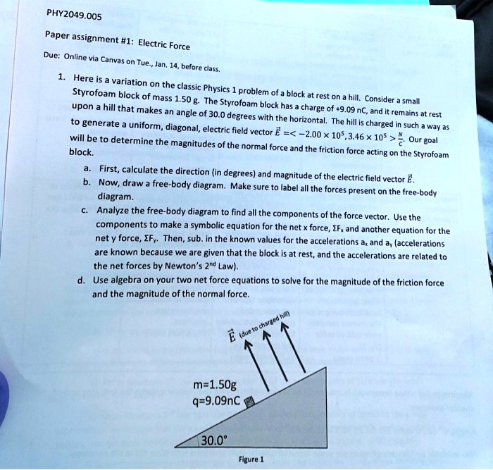 SOLVED: PhY2049.005 Paper assignment #1: Electric Force Online via ...