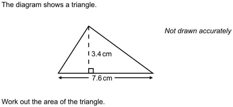 SOLVED: The diagram shows a triangle. Not drawn accurately 3.4cm 6 cm ...