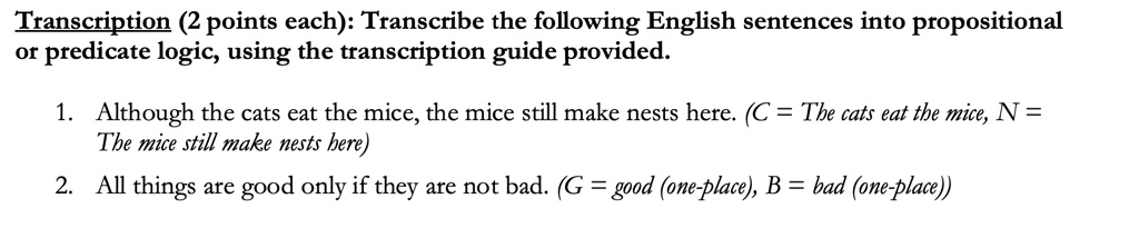 SOLVED:Transcription (2 points each): Transcribe the following English ... SOLVED:Transcription (2 points each): Transcribe the following English ...