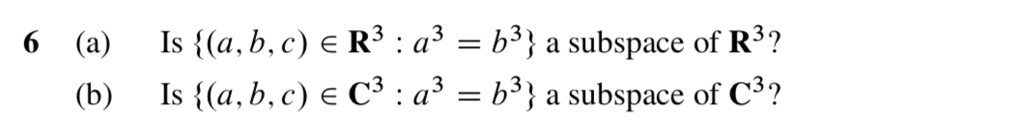 6 a b is abc r3 a3 b3 a subspace of r3 is abc ec3 a3 b3 a subspace of ...