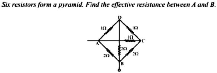 SOLVED: 'Find the effective resistance between A and B Sir resistors ...