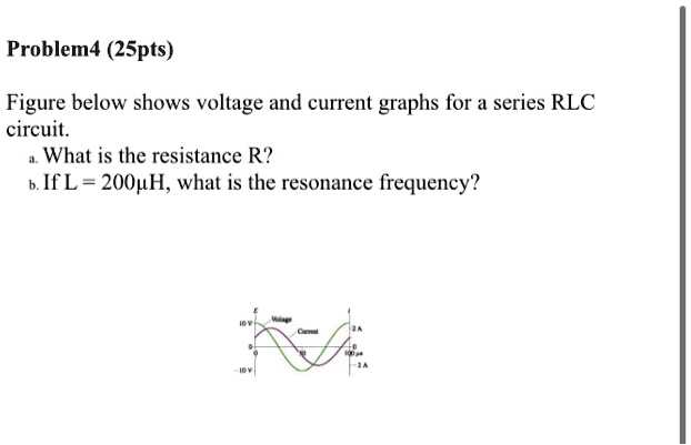 SOLVED: Problem4 (2Spts) Figure below shows voltage and current graphs ...
