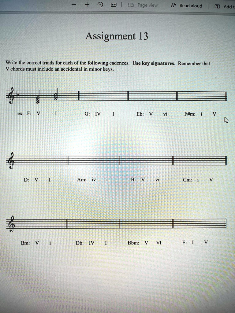 music cadences need help pls g page view read aloud add assignment 13 ...