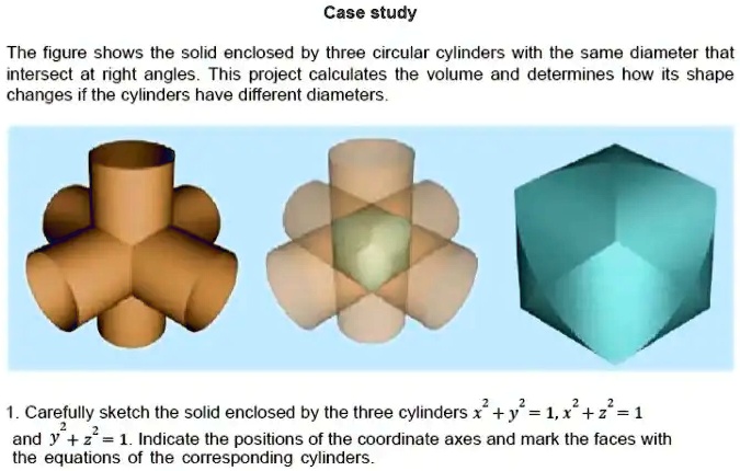 Case study The figure shows the solid enclosed by three circular ...