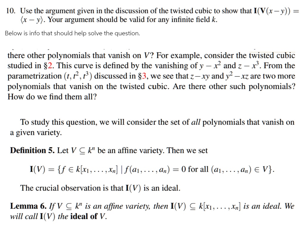 SOLVED:10. Use the argument given in the discussion of the twisted ...