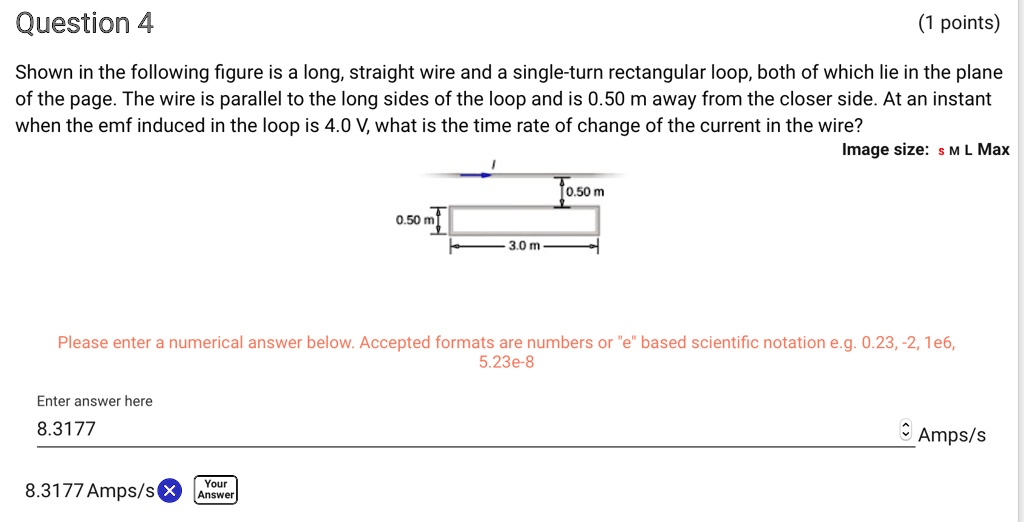 question 4 points shown in the following figure is a long straight wire and a single turn ...
