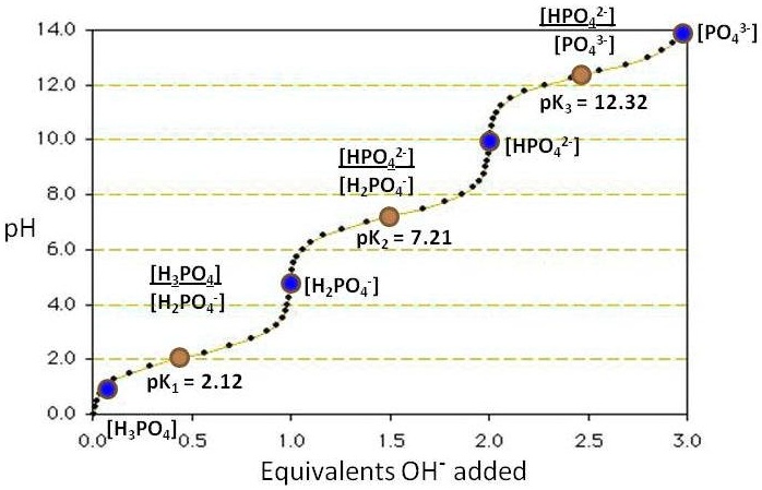 SOLVED: Texts: Shown below is a titration curve for phosphoric acid ...