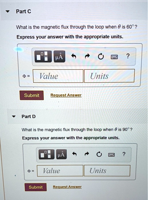 SOLVED: Part C What is the magnetic flux through the loop when 0 is 609 ... SOLVED: Part C What is the magnetic flux through the loop when 0 is 609 ...