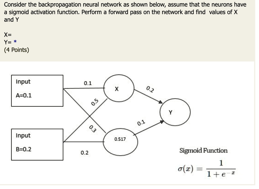 Consider The Backpropagation Neural Network As Shown Below Assume That The Neurons Have A