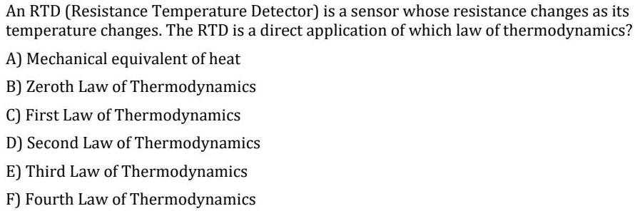 SOLVED: An RTD (Resistance Temperature Detector) is a sensor whose resistance changes as its ...
