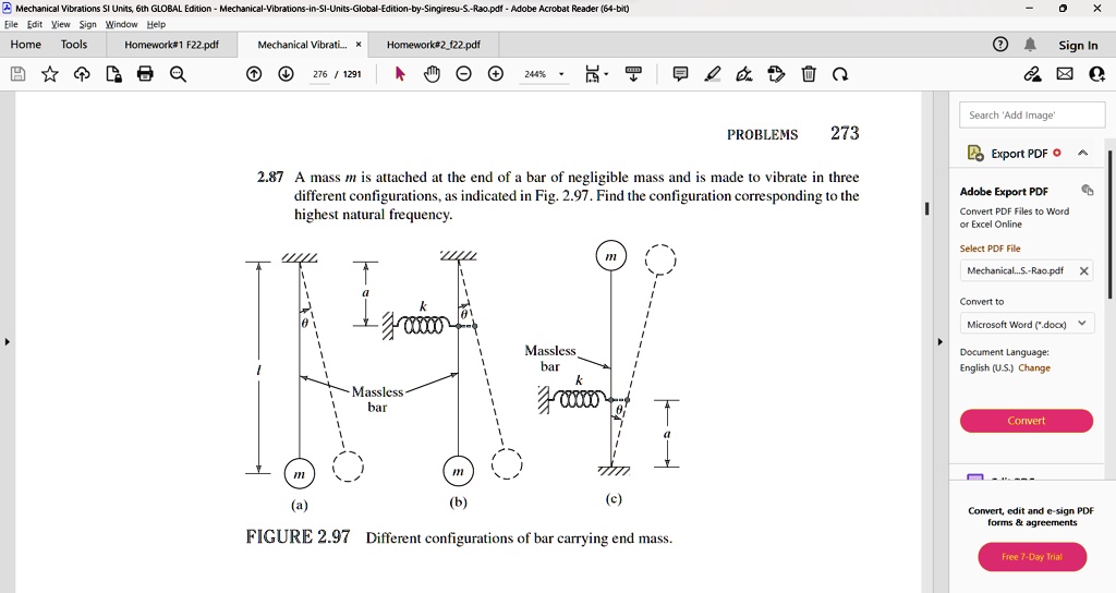 SOLVED: Texts: SI Units, 6th GLOBAL Edition - Mechanical Vibrations in SI Units Global Edition ...