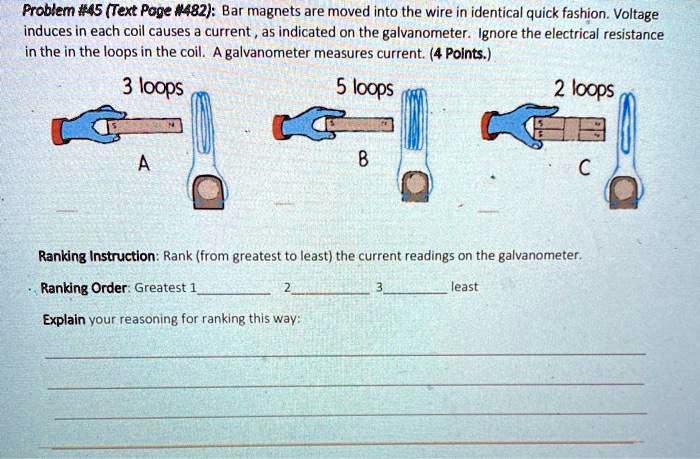 problem 45 text poge 0482 bar magnets are moved into the wire in ...