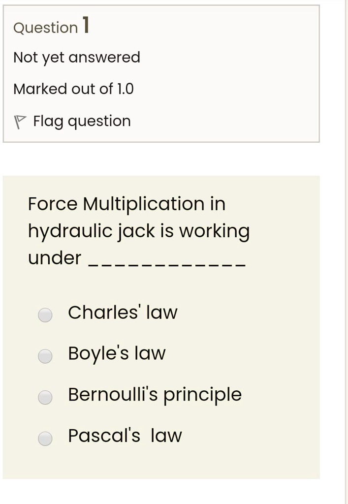 SOLVED: Question 1 Not yet answered Marked out of 1.0 Flag question ...