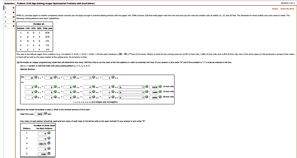b solve the model formulated in part a what is the minimal amount of ...