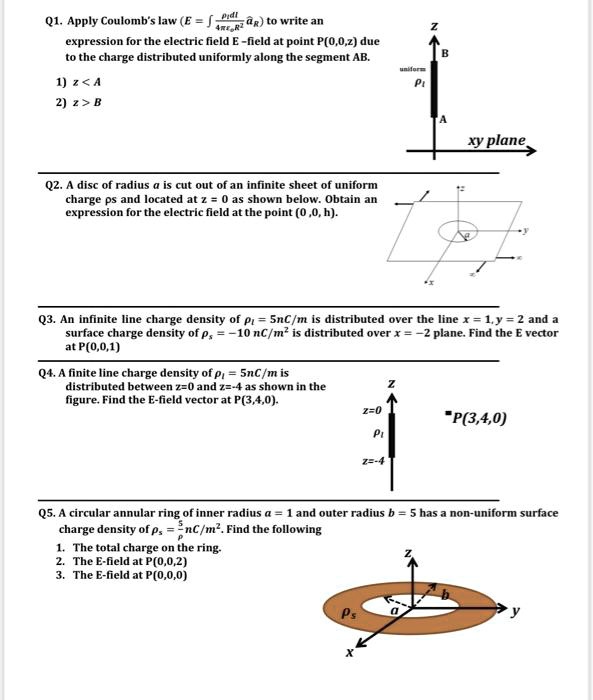 SOLVED: Apply Coulomb's Law (F = k * q1 * q2 / r^2) to write an expression for the electric ...