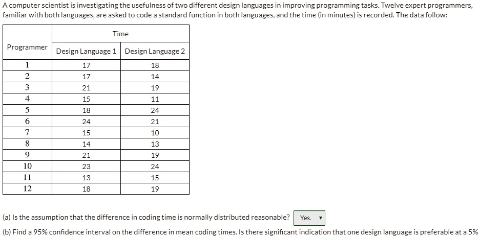 SOLVED: A computer scientist is investigatingthe usefulness oftwo ...