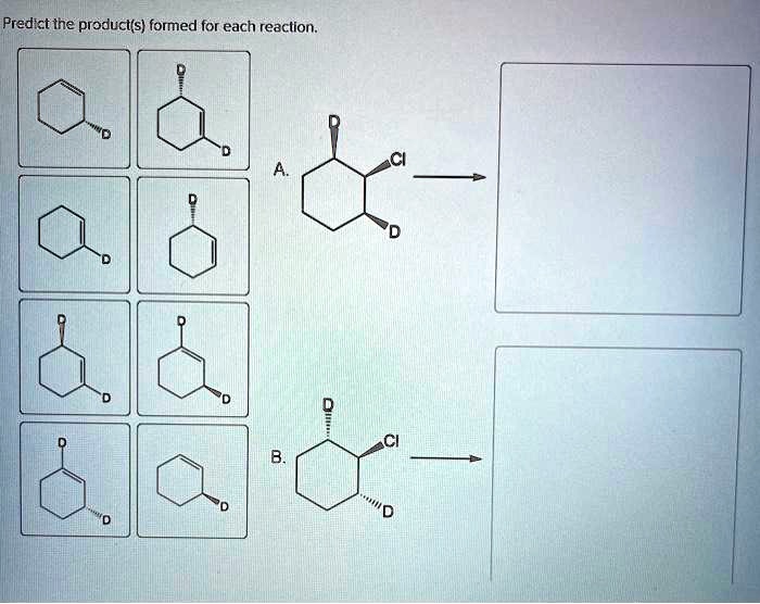 SOLVED: Predict the productfs) formed for each reaction; SOLVED: Predict the productfs) formed for each reaction;