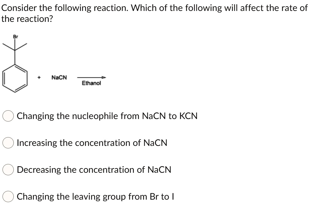 Consider the following reaction which of the following will...