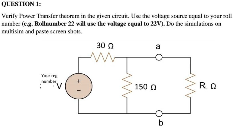 SOLVED: Old MathJax webview use multisim only voltage v=139 QUESTION1: Verify Power Transfer ...