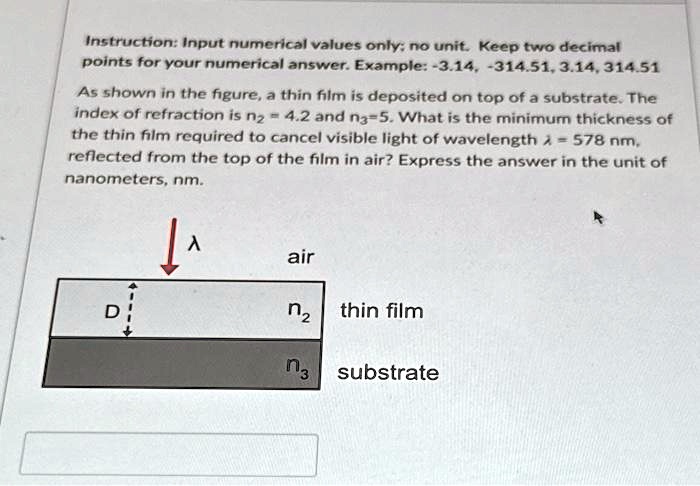 SOLVED: Instruction: Input numerical values only, no units. Keep two decimal points for your ...