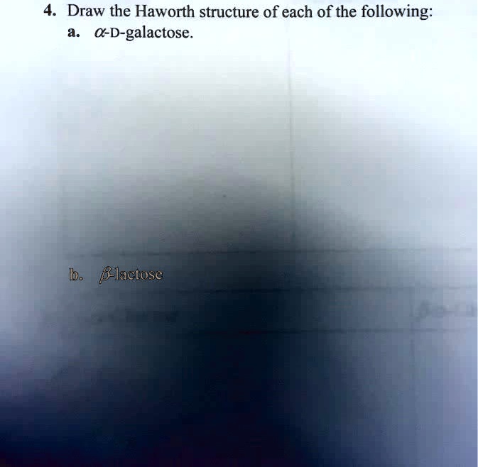 SOLVED: Draw the Haworth structure of each of the following: a. alpha-D ...